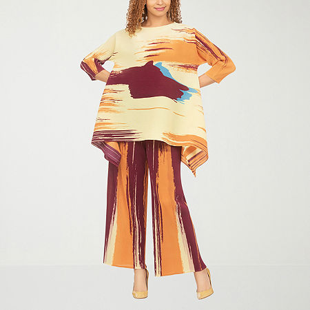 Click here for Giovanna Signature Abstract Pant Set  Large  Yello... prices