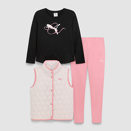 Click here for PUMA Big Kid Girls 3-pc. Pant Set  S (7)  Pink prices