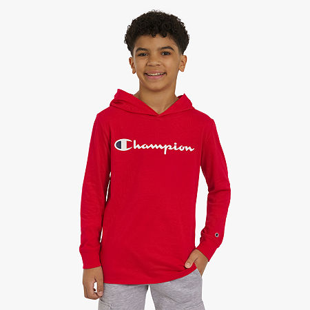 Click here for Champion Big Kid Boys Hooded Long Sleeve Regular F... prices