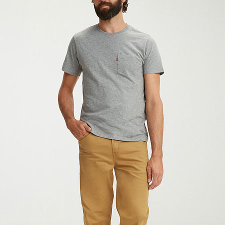 Levis Mens Classic Pocket Short Sleeve Crewneck T-shirt - Chisel Grey Heather