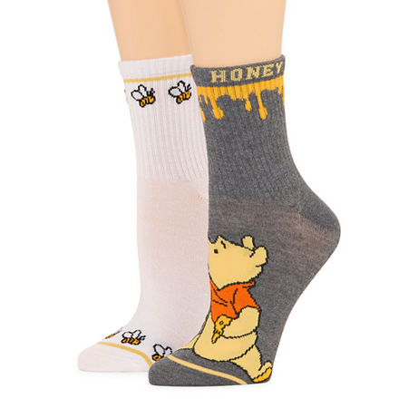Click here for Ribbed Womens 2 Pair Winnie The Pooh Crew Socks  9... prices