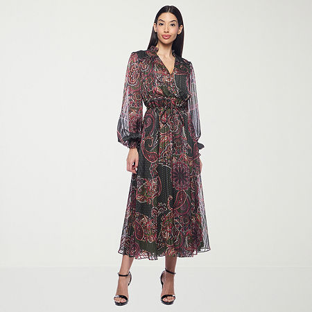 Click here for Premier Amour Womens Long Sleeve Paisley Midi Fit... prices