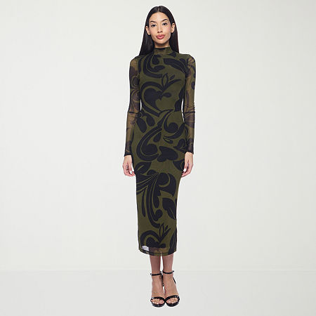 Click here for Premier Amour Womens Long Sleeve Midi Sheath Dress... prices