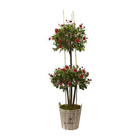 Click here for Nearly Natural 5.5ft. Green Rose Artificial Tree... prices