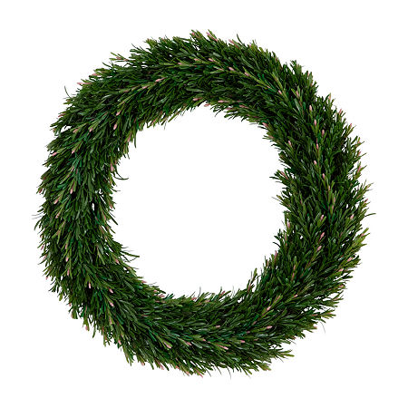 Click here for Nearly Natural 24in. Green Rosemary Wreath  One Si... prices