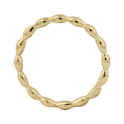 Personally Stackable 18K Yellow Gold Over Sterling Silver 1.5mm Rice ...