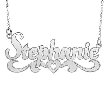 Click here for Womens 10K Gold 18 Inch Name Necklace  One Size  W... prices