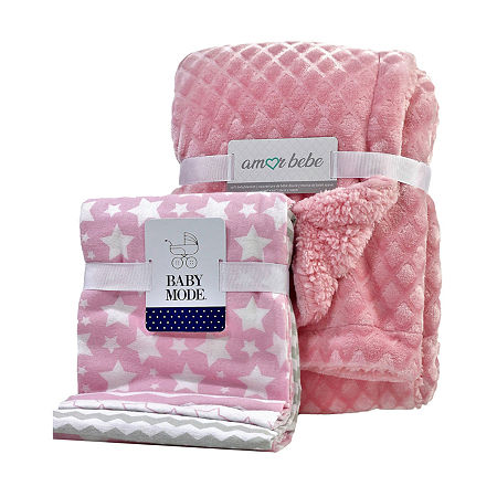 Click here for 3 Stories Trading Baby Girl 5 Piece Blanket Gift S... prices