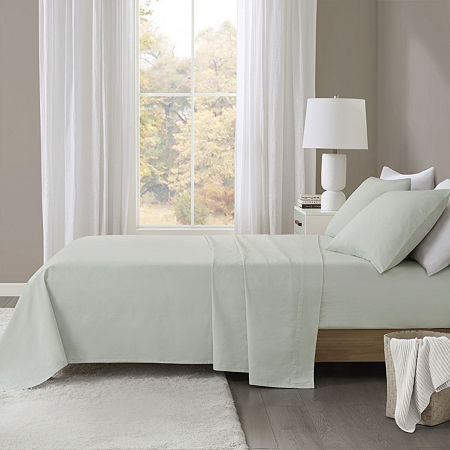 Beautyrest Extra Deep Pocket Cotton Flannel 4-Pc. Sheet Set  Queen - Seafoam Solid