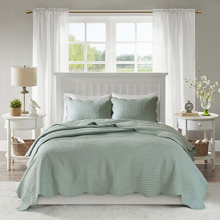 Madison Park Tuscany 3-Pc. Quilt Set  King/California King - Seafoam