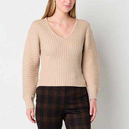 Click here for Worthington Womens V Neck Long Sleeve Pullover Swe... prices