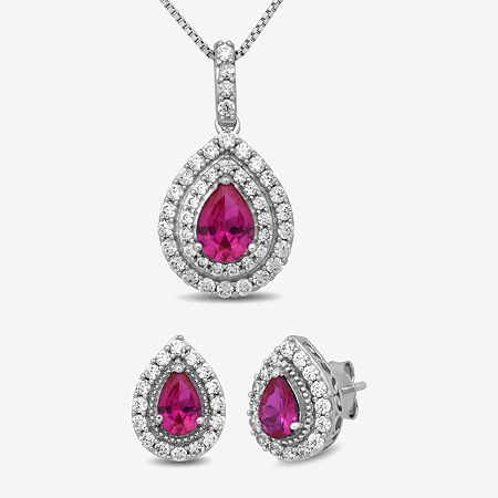 Click here for Gemstone Sterling Silver 2-Pc Pear Jewelry Set  On... prices