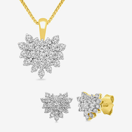 Click here for Womens 1 CT. T.W. Natural White Diamond 10K Gold H... prices