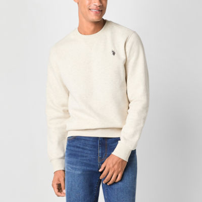 U.S. Polo Assn. Crew Fleece Mens Embroidered Crew Neck Long Sleeve ...