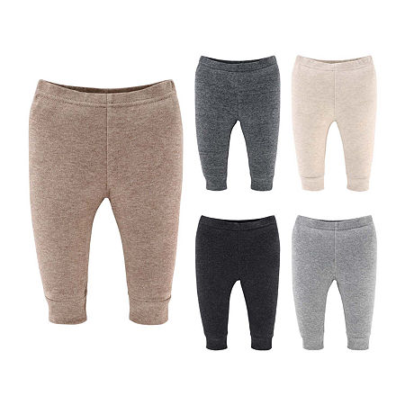 The Peanutshell Baby Boy & Baby Girl Pants  5-Pack  Earthy Neutrals - Gray/oatmeal/black