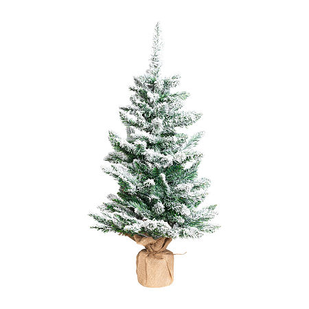 Click here for Northlight Frosted Pine In Burlap Base Unlit 3 Foo... prices