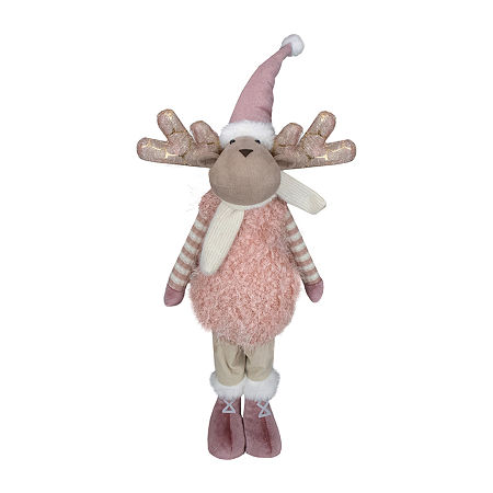 Click here for Northlight Standing Boy Moose - 26in - Pink And Be... prices