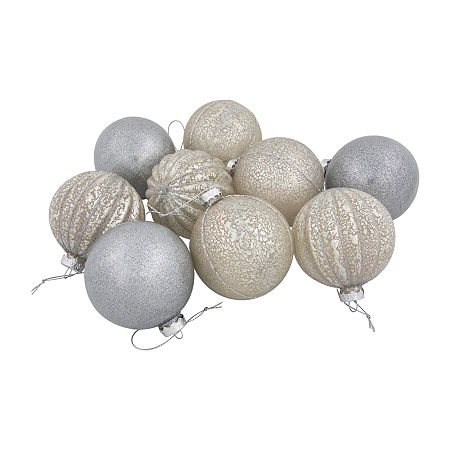 Click here for Northlight 3 Finish Glass Ball 9ct Christmas Ornam... prices