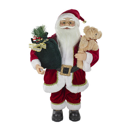 Click here for Northlight 2ft Standing Santa With A Plush Bear Ch... prices