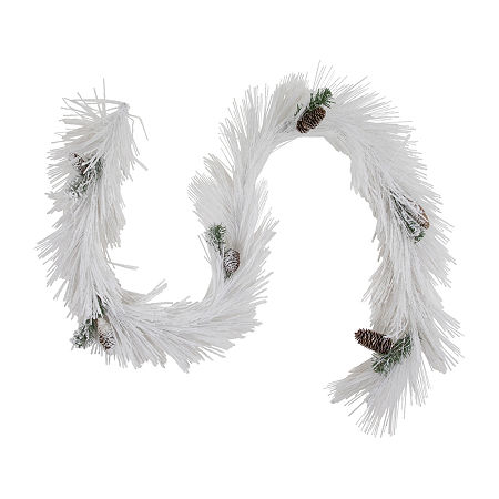 Click here for Northlight 6ft X 10in White Flocked With Pine Cone... prices