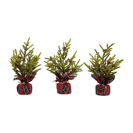 Click here for Northlight Mini Glittered Pine With Berries - 9in... prices