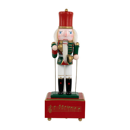 Northlight Musical and Animated Cymbalist Christmas Nutcracker - Green