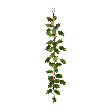 Click here for Northlight 3.5ft X 9 Glittered Holly With Berry Ch... prices