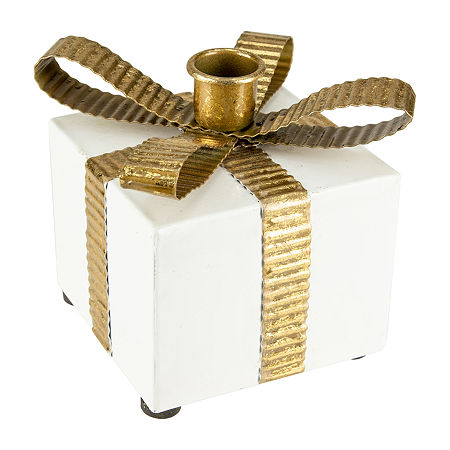 Click here for Northlight 4.5in White Metal Gift Box Taper Candle... prices