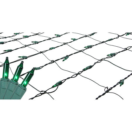 Northlight 4 x 6 Green Mini Incandescent Christmas Net Lights - Green Wire - Green