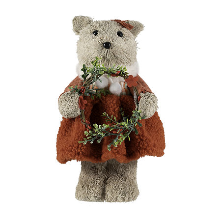 Click here for Northlight Woodland Girl Bear Holding - 10in Chris... prices
