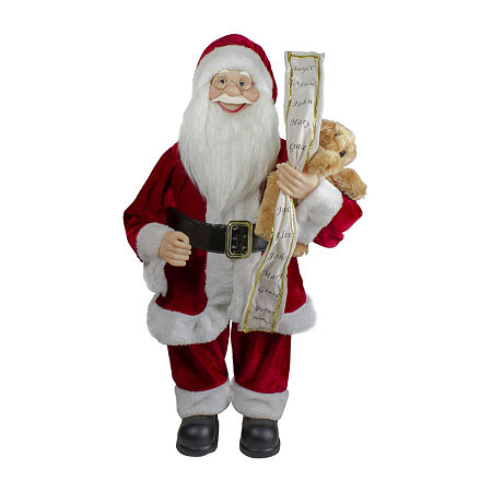 Click here for Northlight 24 Standing Santa With Teddy Bear And L... prices