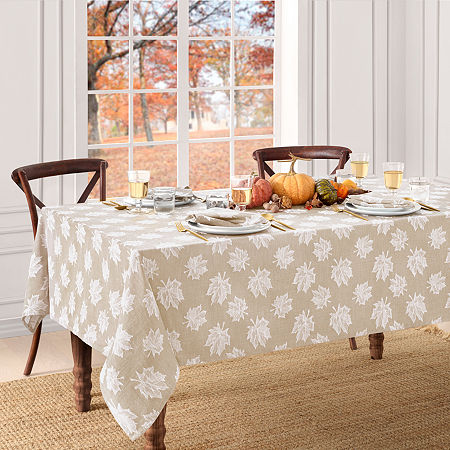 Click here for Elrene Falling Leaves Jacquard Cotton Tablecloth... prices