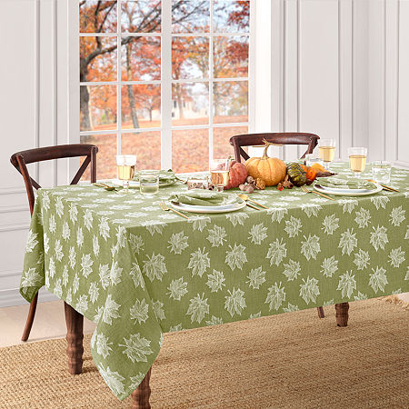Click here for Elrene Falling Leaves Jacquard Cotton Tablecloth... prices