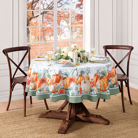 Click here for Elrene Home Fashions Pumpkin Harvest Vine Tableclo... prices