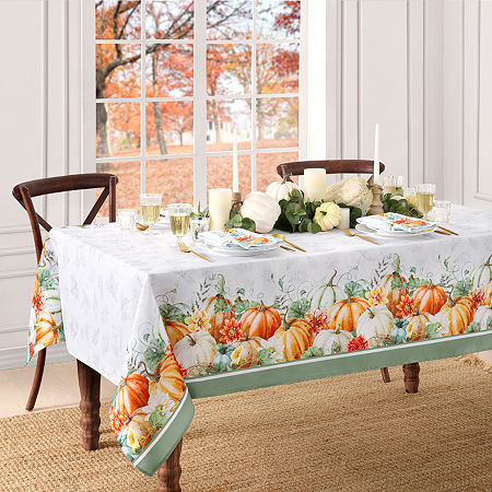 Click here for Elrene Home Fashions Pumpkin Harvest Vine Tableclo... prices