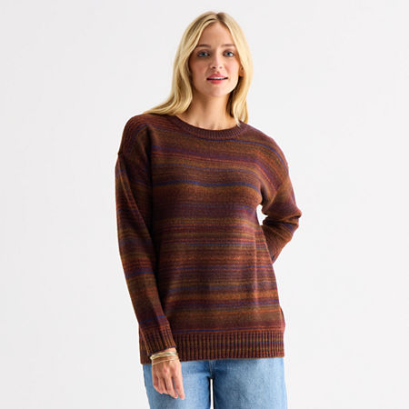 Click here for a.n.a Tall Womens Crew Neck Long Sleeve Striped Pu... prices