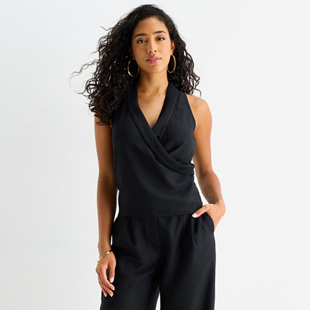Click here for Bold Elements Womens V Neck Sleeveless Wrap Shirt... prices
