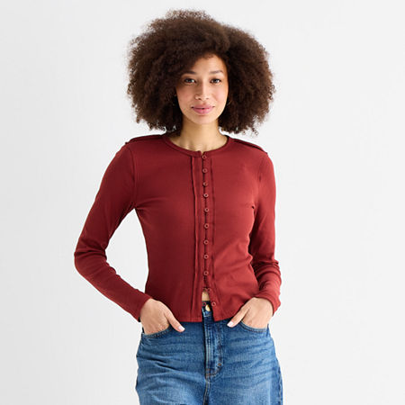 Click here for a.n.a Womens Long Sleeve T-Shirt  Petite Small  Re... prices