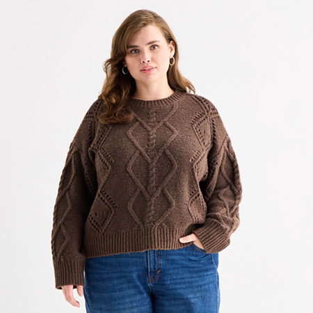 Click here for a.n.a Plus Womens Crew Neck Long Sleeve Pullover S... prices