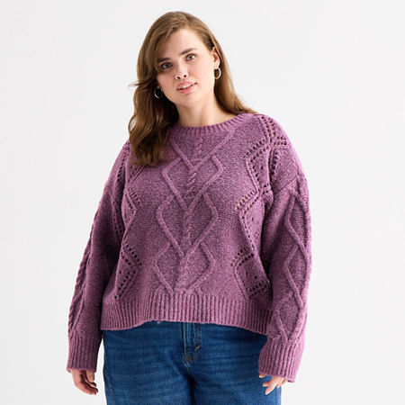 Click here for a.n.a Plus Womens Crew Neck Long Sleeve Pullover S... prices