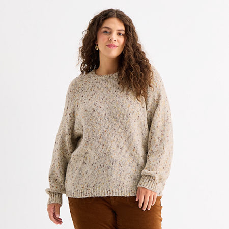 Click here for a.n.a Plus Womens Crew Neck Long Sleeve Pullover S... prices