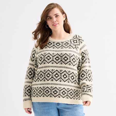 Click here for a.n.a Plus Womens Crew Neck Long Sleeve Pullover S... prices