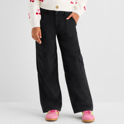 Thereabouts Little & Big Kid Girls Straight Cargo Pant, Color: Black ...