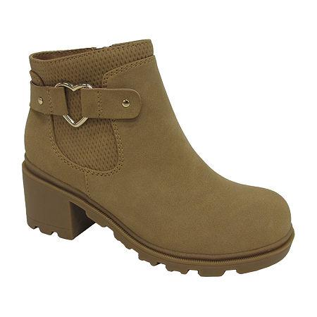 Click here for Pop Big Kid Girls Youthful Block Heel Booties  12... prices