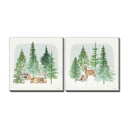 Click here for Streamline Art Wooded Creatures Set Canvas Art  On... prices