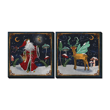 Click here for Streamline Art Winter Night Set Canvas Art  One Si... prices