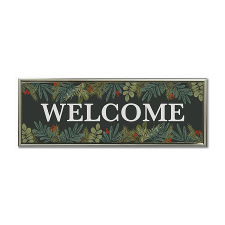 Click here for Streamline Art Welcome Canvas Art  One Size  Green prices