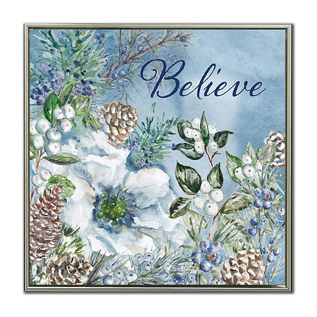 Click here for Streamline Art Believe Canvas Art  One Size  Blue prices