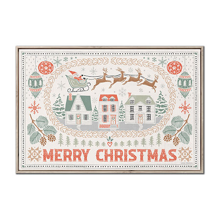 Click here for Streamline Art Frosty Canvas Art  One Size  Red prices