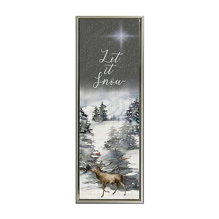 Click here for Streamline Art Let It Snow Canvas Art  One Size  G... prices